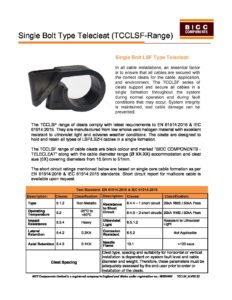 BICC Components Data Sheet TCCLSF_B.02.22 | Bicc Components ltd